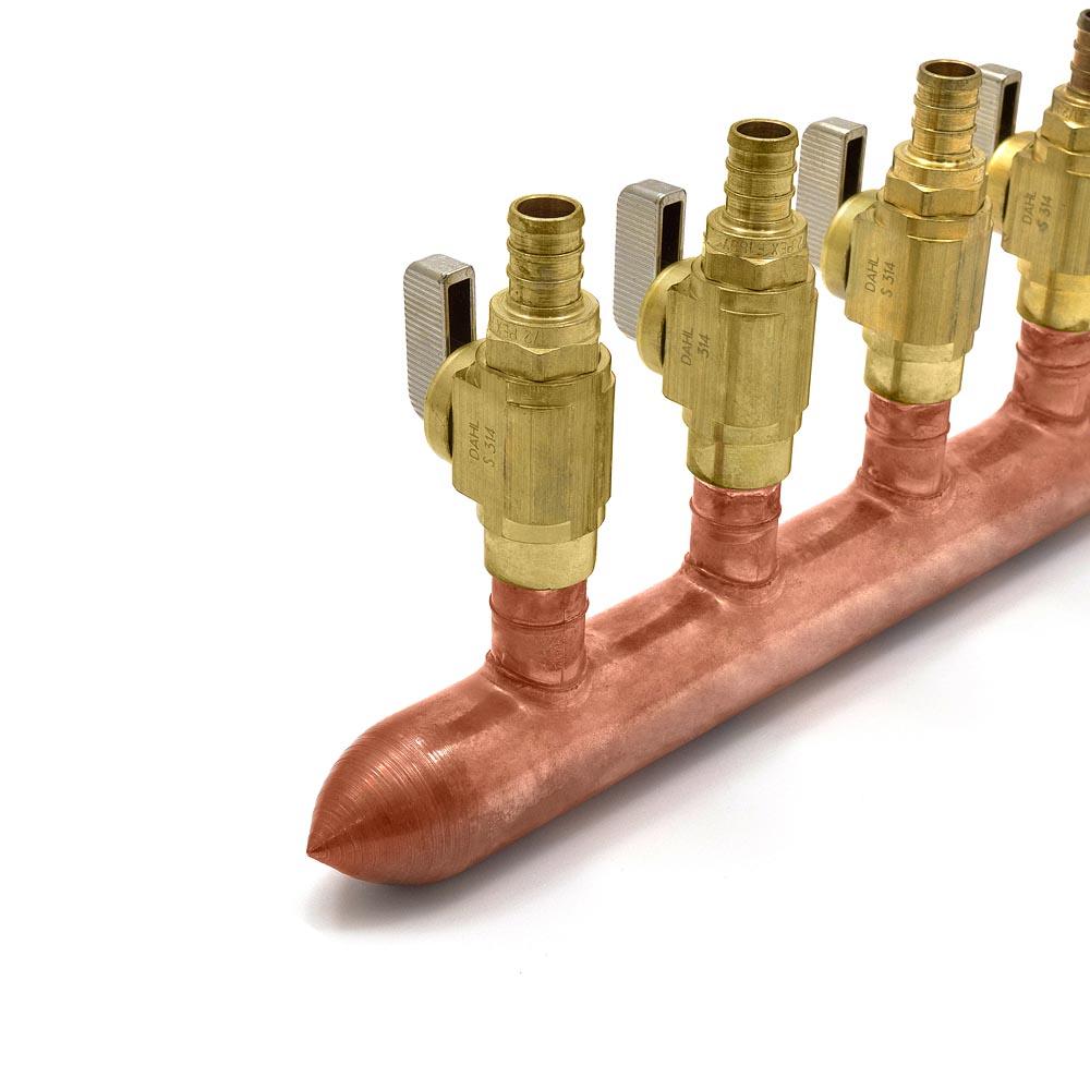 6-Branch 1/2in PEX Closed Copper Manifold | PEX Supply | Canarsee