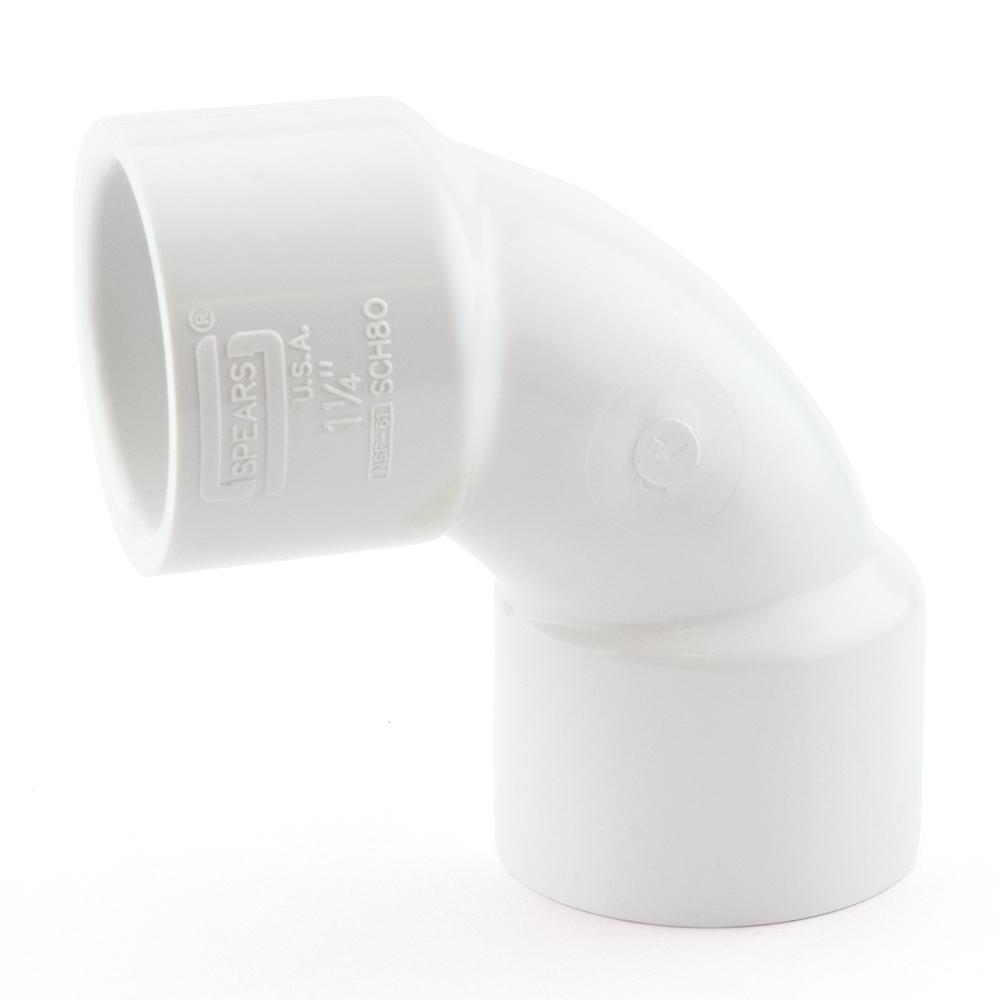 1-1/4” Sch. 40 PVC 90° Long Turn (Sweep) Elbow | Plumbing Supplies ...