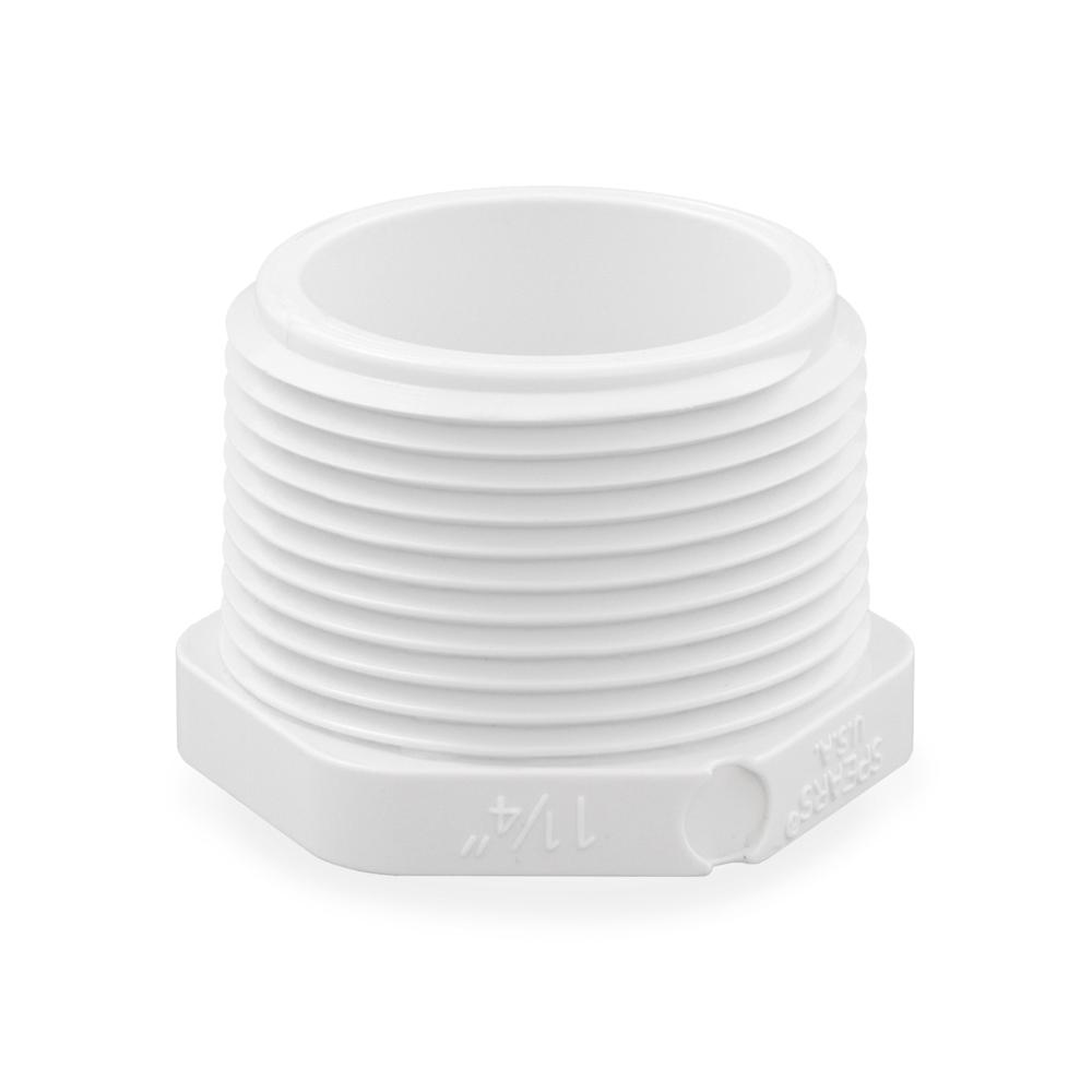 Spears 450-012, 1-1/4" PVC (Sch. 40) Threaded Plug (MIP) | CANARSEE.COM
