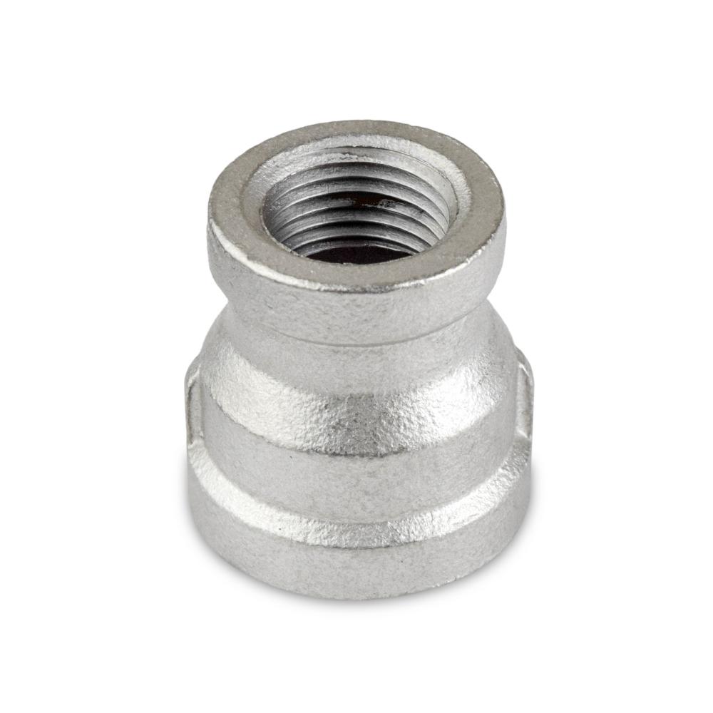 3/4" x 1/2" 304 Stainless Steel Reducing Coupling, FNPT threaded ...