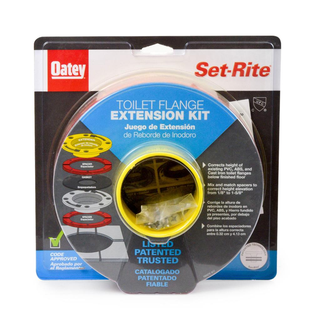 Oatey 43400, Set-Rite Toilet Flange Extension Kit, 1/4" - 1-5/8 ...